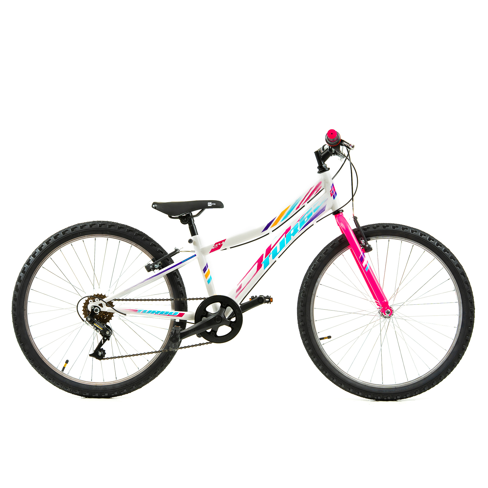 Bicicleta Copii DHS Turbo - 24 Inch, Alb